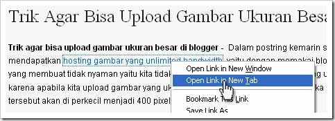 Shortcut buka Link dalam Tab / Jendela Baru | I-XML